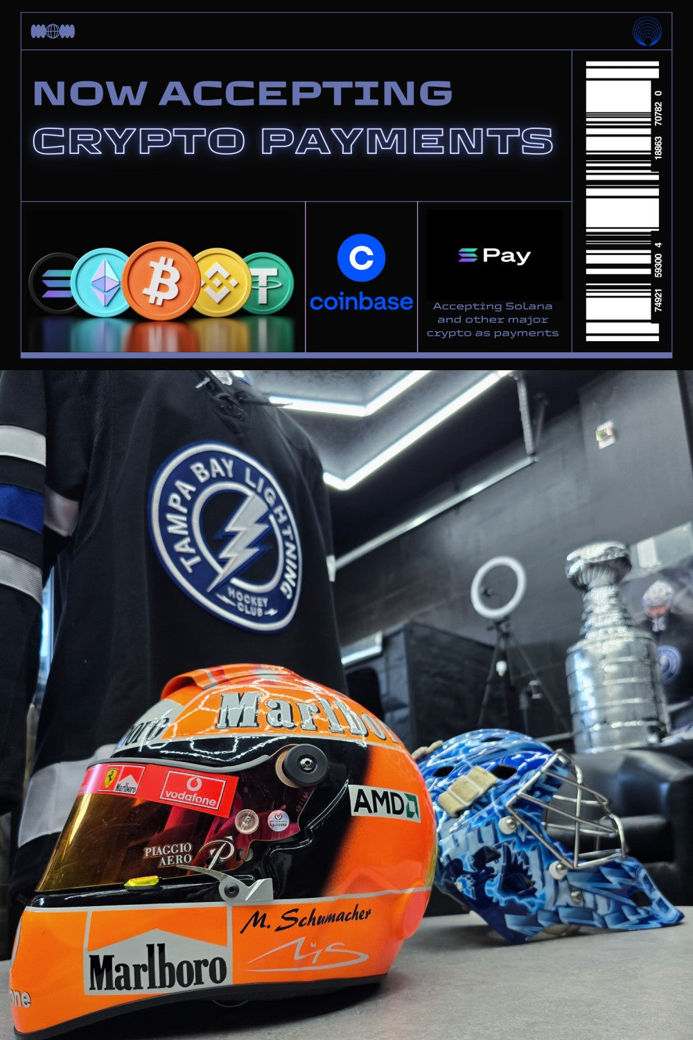 Crypto Payments for Goalie Masks: Now Accepted! – Game Worn Exchange