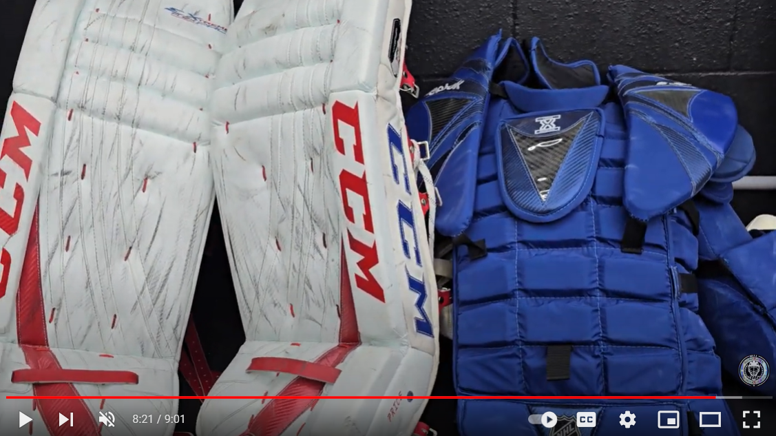 Video: Carey Price Game Worn Goalie Pads Playoffs Used + Chest Protect ...