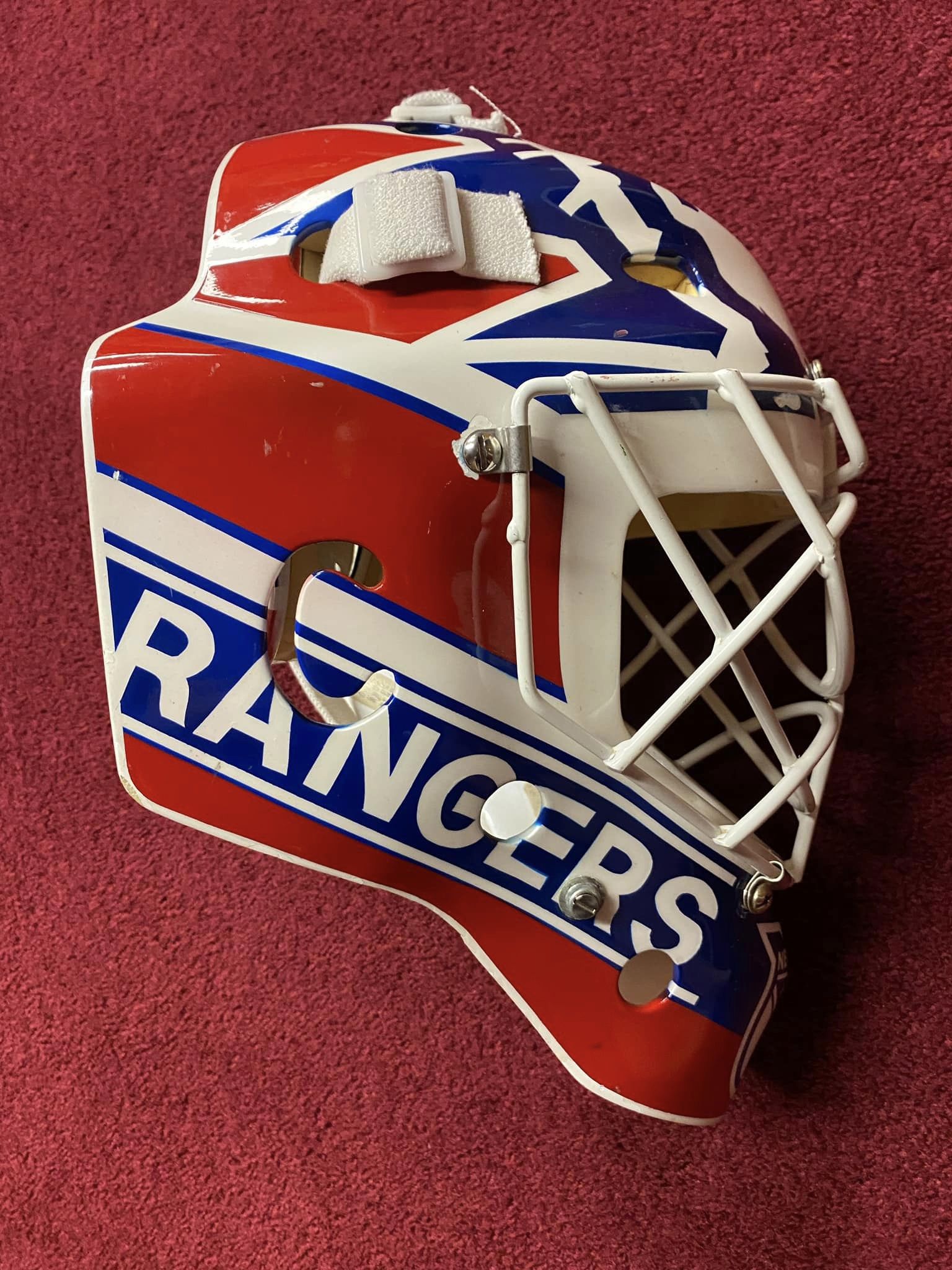 Exclusive: Mike Richter Worn Goalie Mask New Rangers Ed Cubberly – Game ...