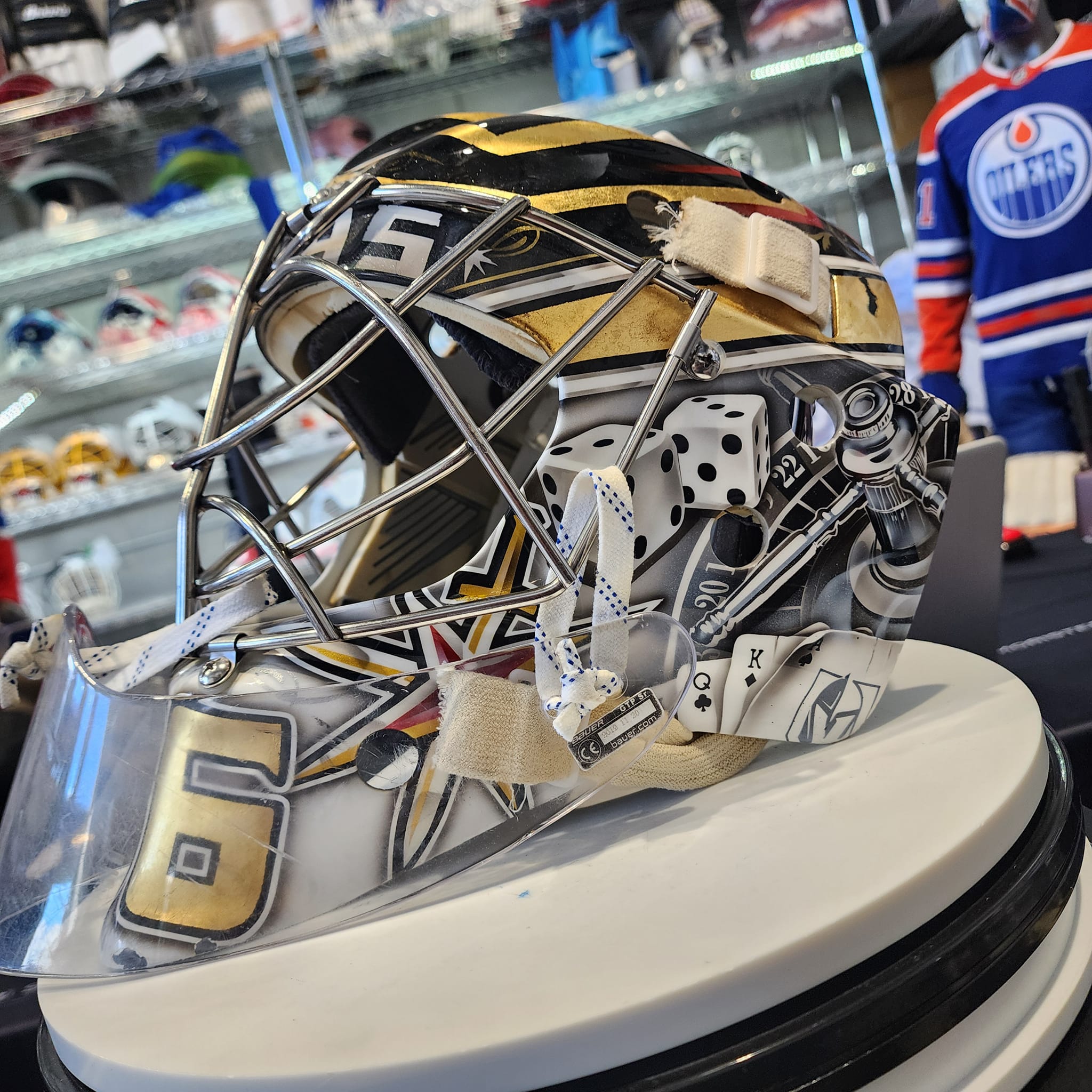 New Arrival: Logan Thompson Game Worn Goalie Mask Las Vegas Golden Kni ...