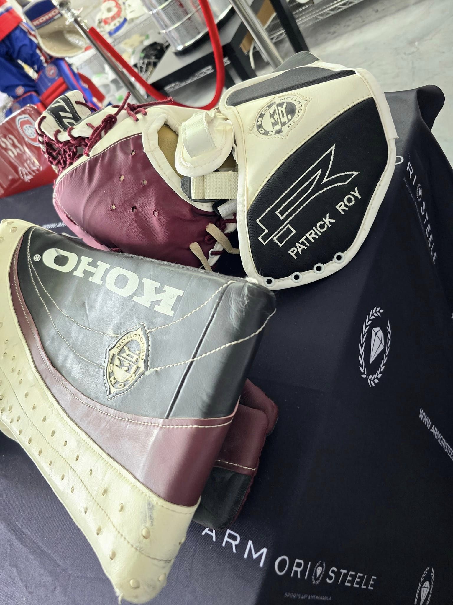 GWE: New PATRICK ROY Game Used Blocker & Trapper Colorado Avalanche ...