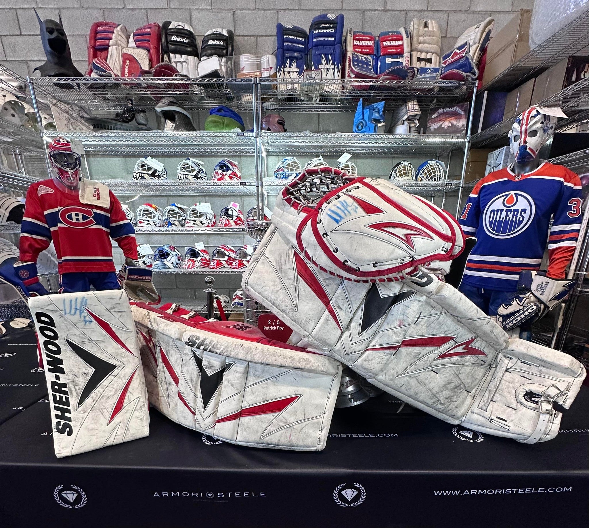 Sold! Marty Brodeur Game Worn Goalie Pads Set! – Game Worn Exchange