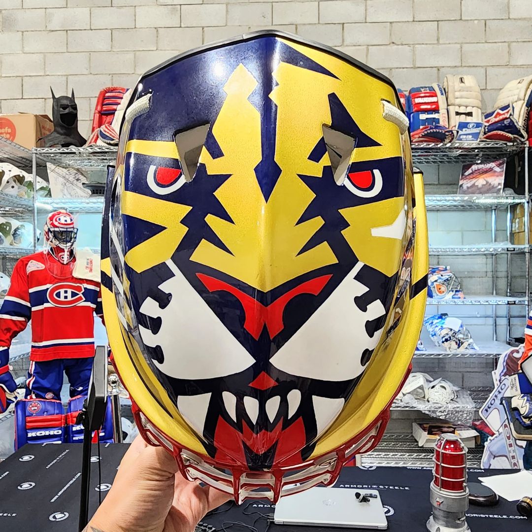 John Vanbiesbrouck Game Ready Goalie Mask Florida Panthers Don Strauss ...