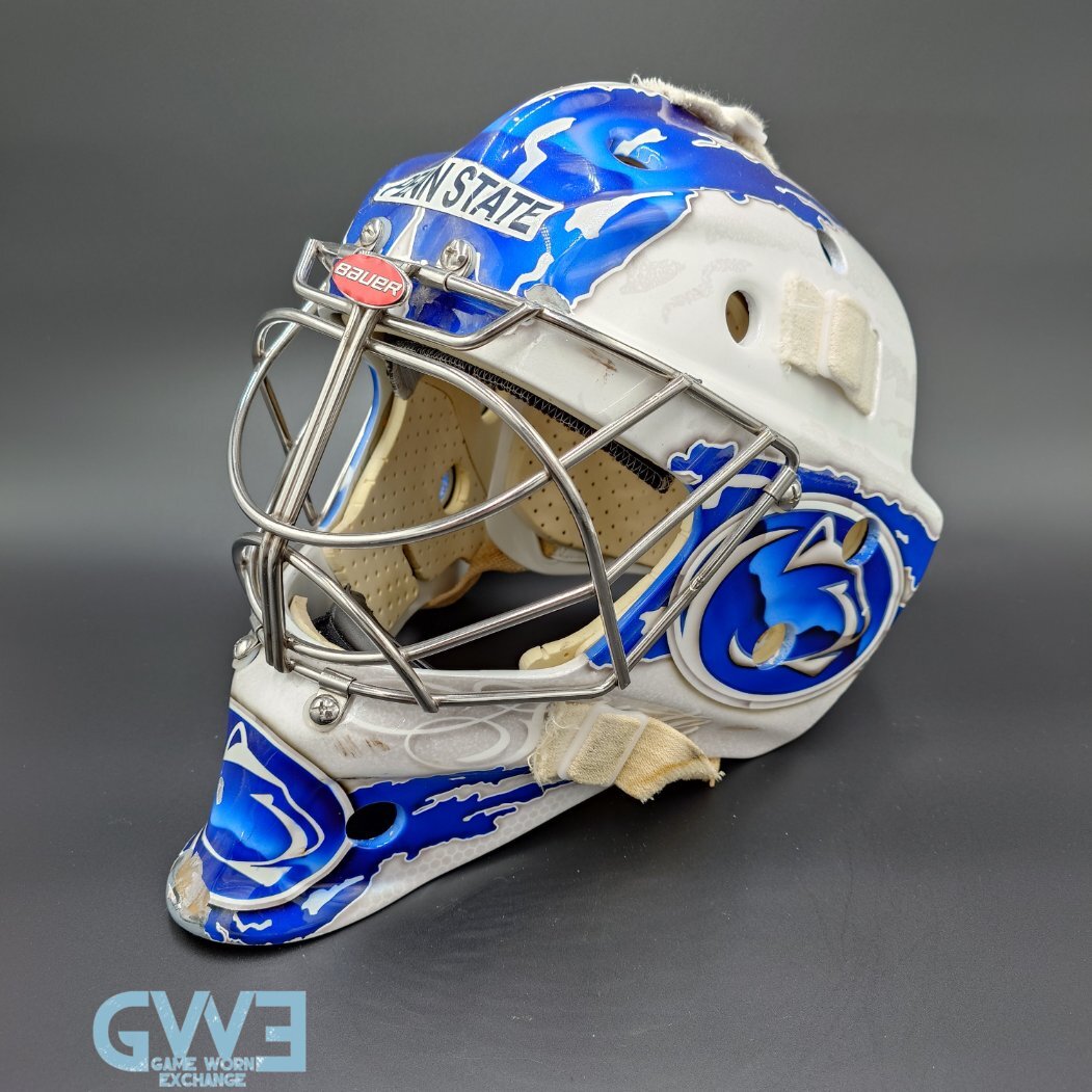 Chris Funkey Goalie Mask Game Worn 2015-16 NCAA Penn State Nittany Lio ...
