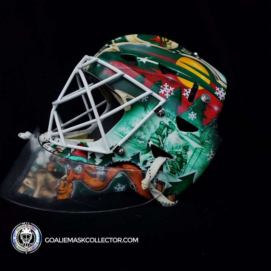DEVIN DUBNYK GOALIE MASK GAME USED WORN MINNESOTA WILD 2016-2017 SEASO ...