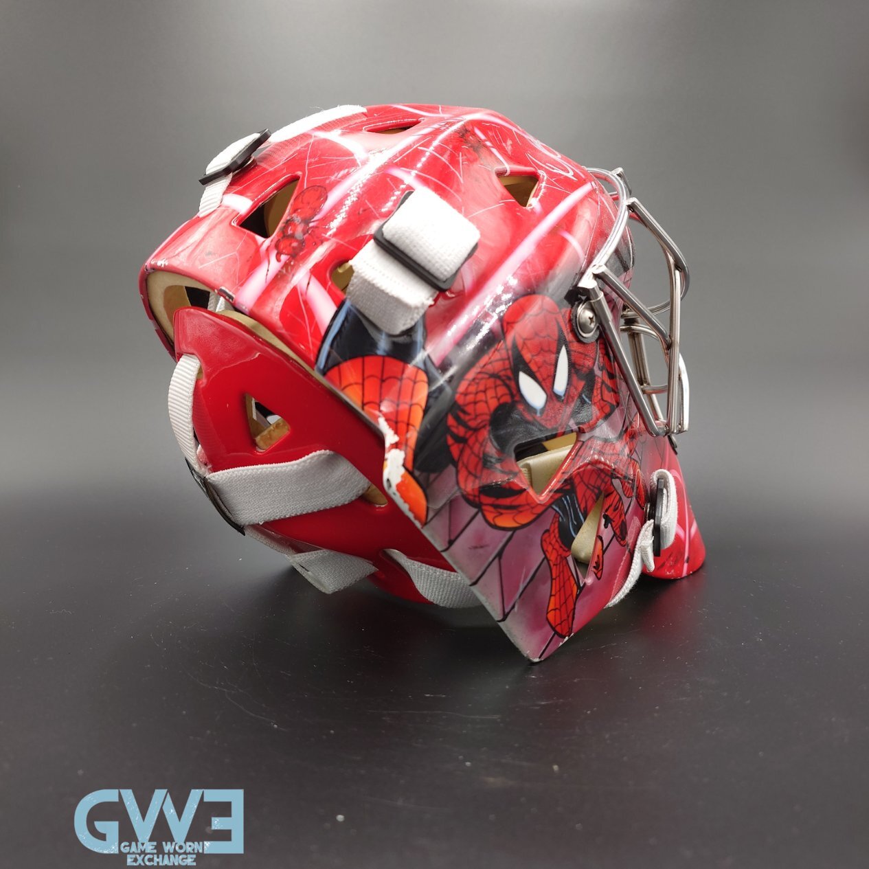 Dusty Imoo Goalie Mask Game Worn Late 1990s Seibu Bears Tokyo and Worl ...