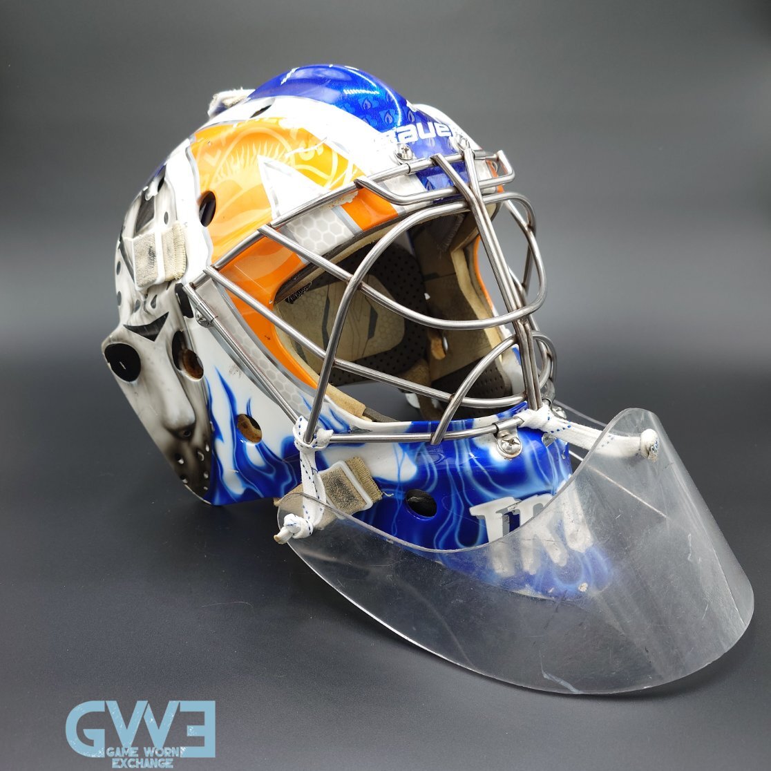 Dylan Ferguson Goalie Mask Game Worn 2017 Kamloops Blazers Bauer Shell ...