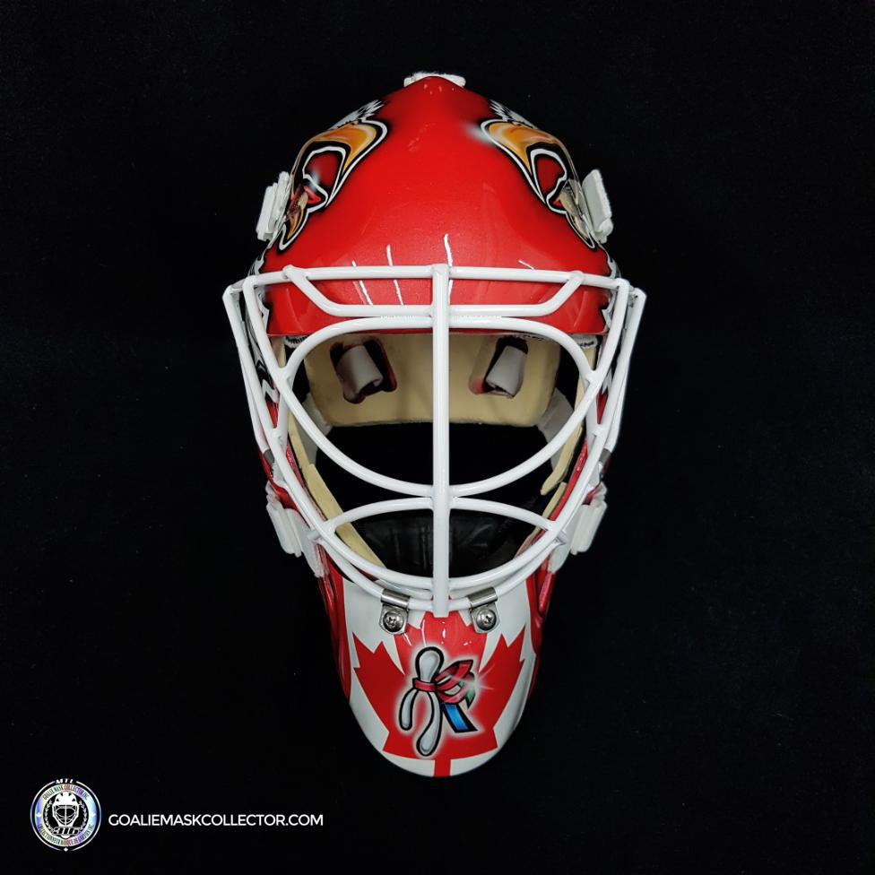 Ed Belfour Practice Worn Signed Goalie Mask Game Issued "The Eagle" Te ...