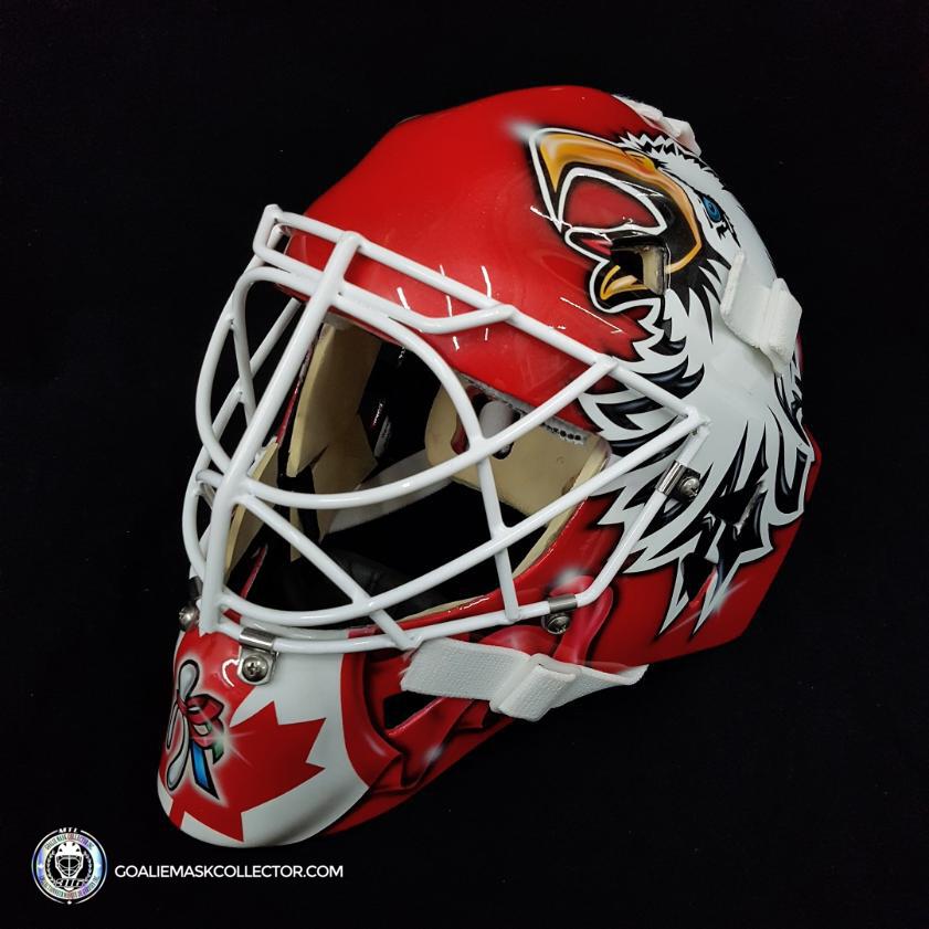 Ed Belfour Practice Worn Signed Goalie Mask Game Issued "The Eagle" Te ...