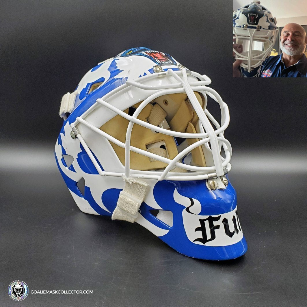 Grant Fuhr Game Worn Goalie Mask Toronto Maple Leafs 1992-93 Season Ga ...