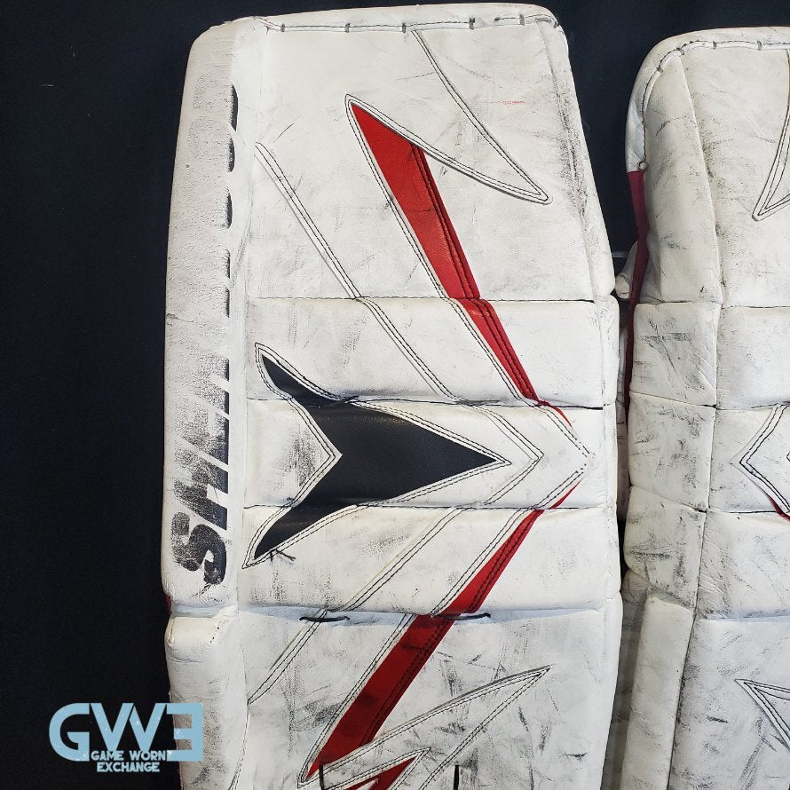 Martin Brodeur Game Worn Used Goalie Pads 2010-11 New Jersey Devils MB ...