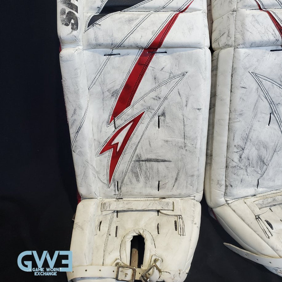 Martin Brodeur Game Worn Used Goalie Pads 2010-11 New Jersey Devils MB ...