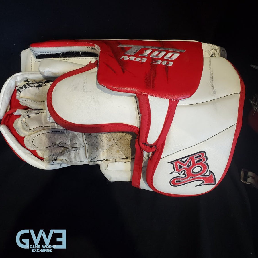 Martin Brodeur Game Worn Used Goalie Pads 2010-11 New Jersey Devils MB ...